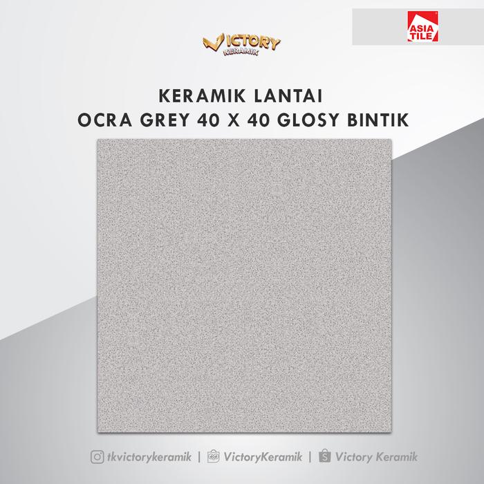 Jual KERAMIK LANTAI ASIA TILE OCRA GREY 40 X 40 GLOSY BINTIK - Kab ...