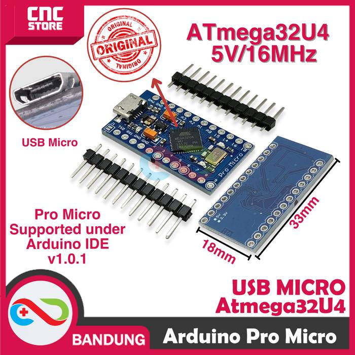 Promo ARDUINO PRO MICRO ATMEGA32U4 5V 16HZ MICRO USB BOARD - Kota ...