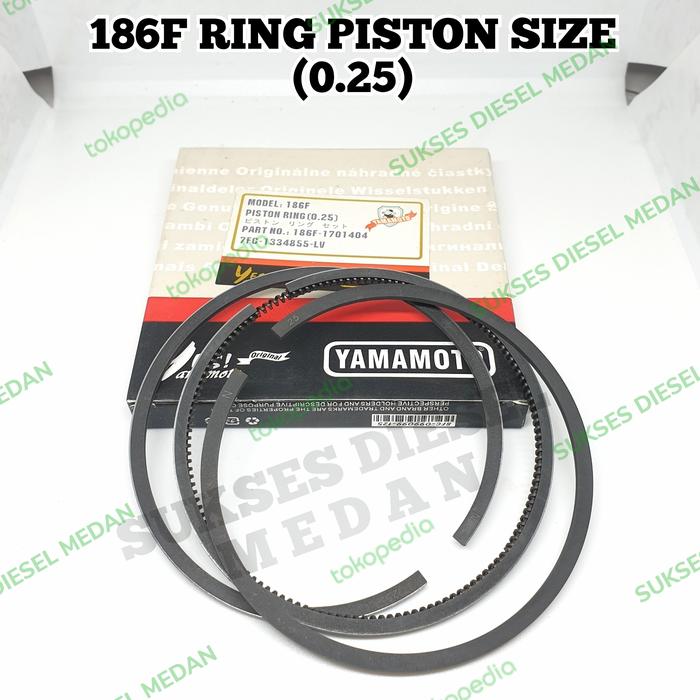 Jual 186F Ring Piston Seher Mesin Genset Silent Solar 186FA ukuran 025 ...