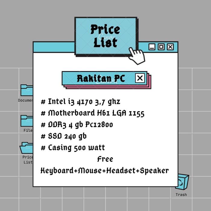 Jual PC RAKITAN KOMPUTER MURAH VENUS / RAKITAN PC OFFICE I3 2120 / PC4 ...