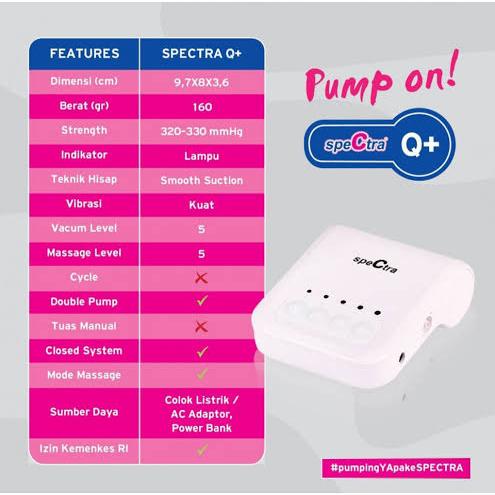 Jual Pompa Spectra Original Q+ Plus Qr Elektrik Dual Pump - Mineral ...