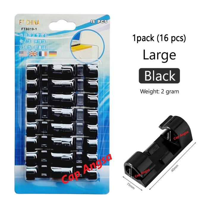 Jual KABEL KLIP ORGANIZER WIRE CABLE CLIP CLAM KLEM PENJEPIT JEPITAN 1 ...