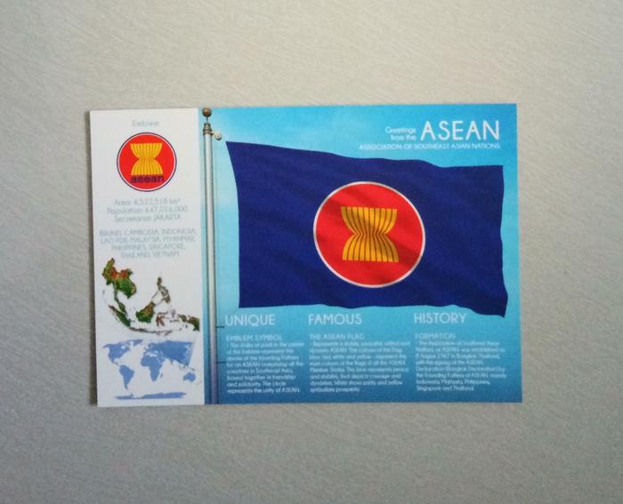 Jual FOTW Flag of the World ASEAN Postcard series Indonesia Kartu pos ...