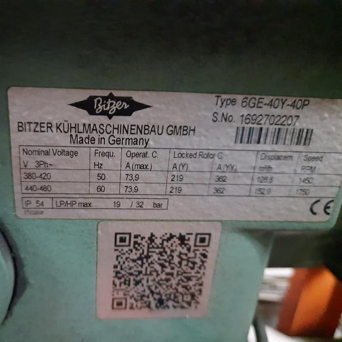 Jual COMPRESSOR BITZER TYPE 6GE-40Y + CRANKCASE HEATER ORIGINAL GERMANY ...