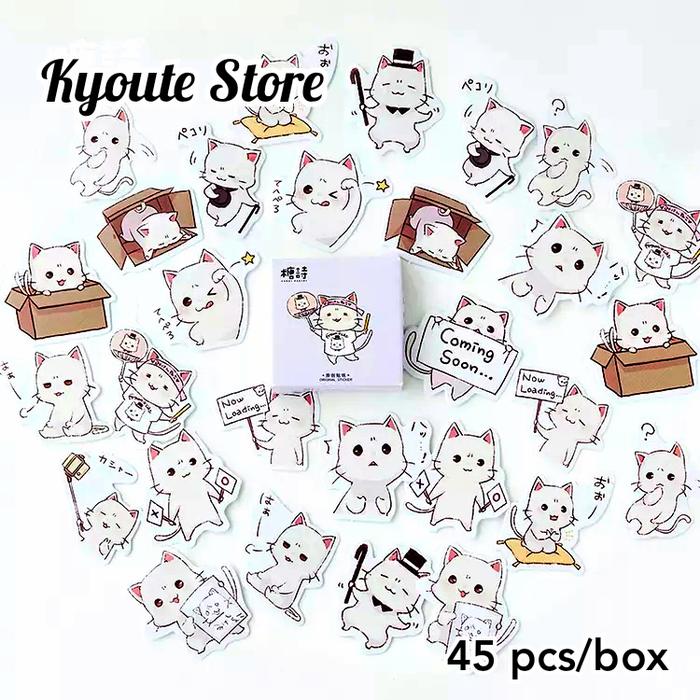 Jual Sticker Deco Cool Cat Deco Emoji Bujo Scrapbook DIY Journaling ...