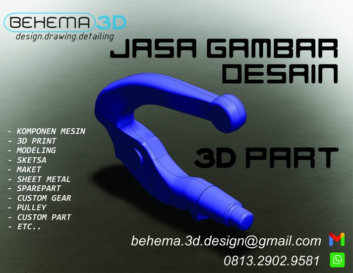 Jual JASA GAMBAR DESAIN PART 3D|SPAREPART|3DPRINT|MODELING|MAKET ...