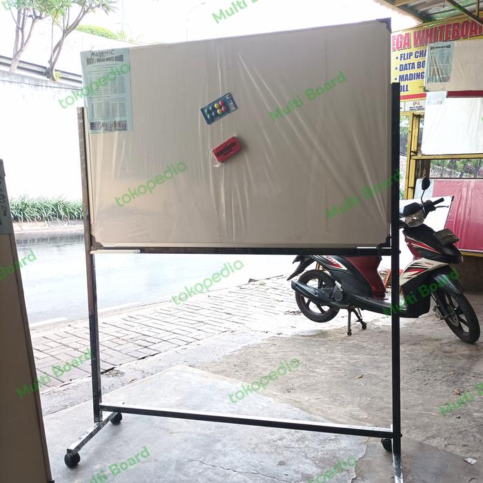 Jual whiteboard papan tulis standing magnet 60x120 hpl mudah di hapus ...