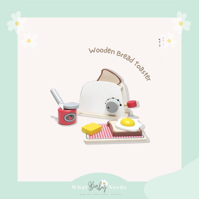 Jual Mainan Anak Masak Masakan Pangganan Roti Kayu / Wooden Toaster Set ...