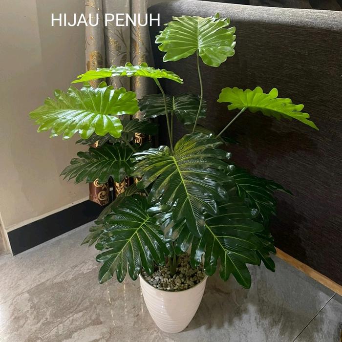 Jual Tanaman Monstera putih artifisial tanaman hias vas tawon bunga ...