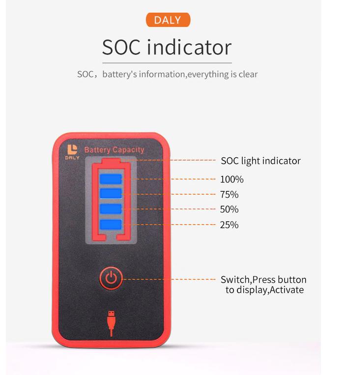 Jual DALY Smart BMS accessory bluetooth USB LCD SOC indicator - SOC ...