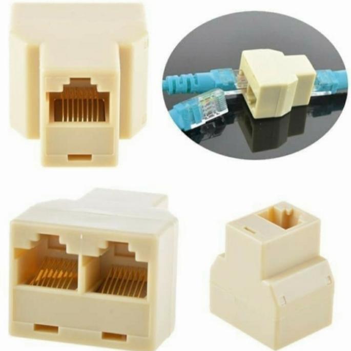 Jual Barrel RJ45 Double 1-2 Connector Barel Cabang RJ45 Sambungan LAN ...
