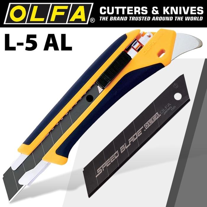 Jual Pisau Cutter 18mm L5-AL Olfa Snap Off Blade Cutter - Jakarta Barat - SATATOOLS | Tokopedia