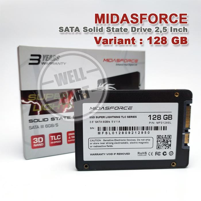 Jual SSD Midasforce Super Lightning 128GB 256GB SATA 3 2.5 inch 6 GB/s ...