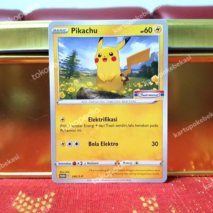 Jual Pikachu Promo Indomaret 240/S-P kartu pokemon TCG Indonesia - Kota Bekasi - kartupokebekasi ...