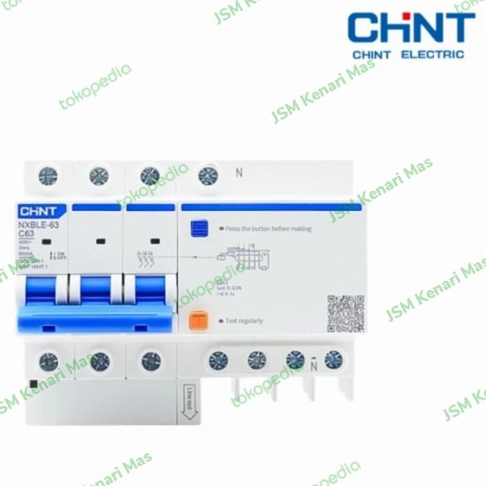 Jual RCBO Chint ELCB + MCB NXBLE-63 3P +N 40A 50A 63A Chint 300 MA - 32A - Jakarta Pusat - JSM ...