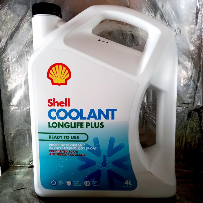 Jual shell coolant Long Life Plus Pre-Diluted 30/70 4 L - Hijau, 4 ...