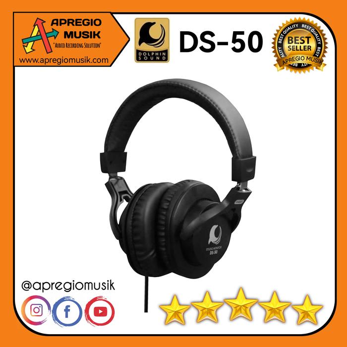 Jual Headphone Flat Monitoring Isk Dolphin Ds50 Ds-50 Ds 50 Close Back ...