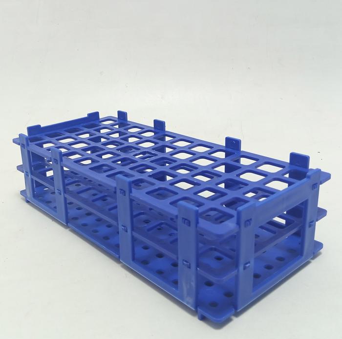 Jual RAK TABUNG REAKSI 18mm 55-holes Test tube rack PP BLUE ǀ AZLON ...