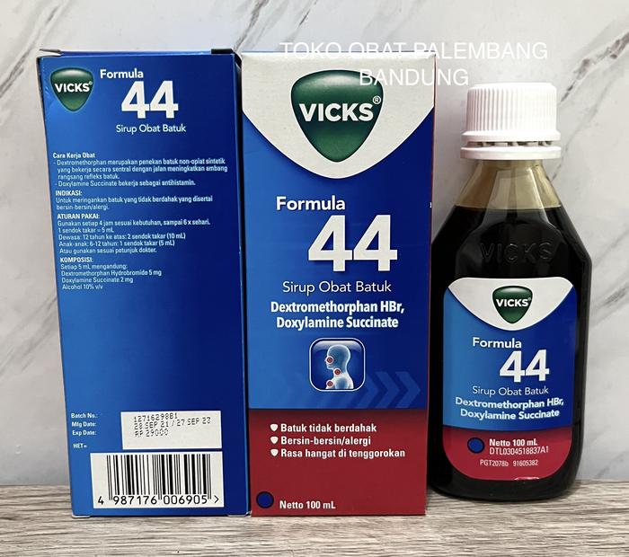 Jual VICKS FORMULA 44 100ML SIRUP OBAT BATUK VICK BATUK TIDAK BERDAHAK ...