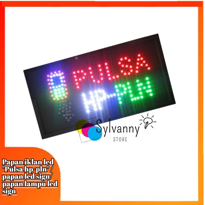 Jual Papan iklan led "Pulsa hp-pln" / papan led sign/ papan lampu led ...