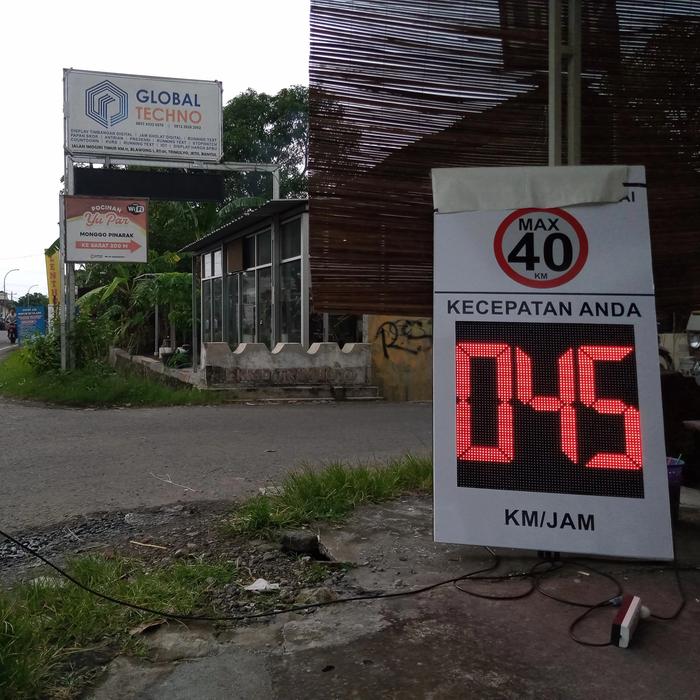 Jual speed sign digital radar display papan peringatan batas kecepatan ...