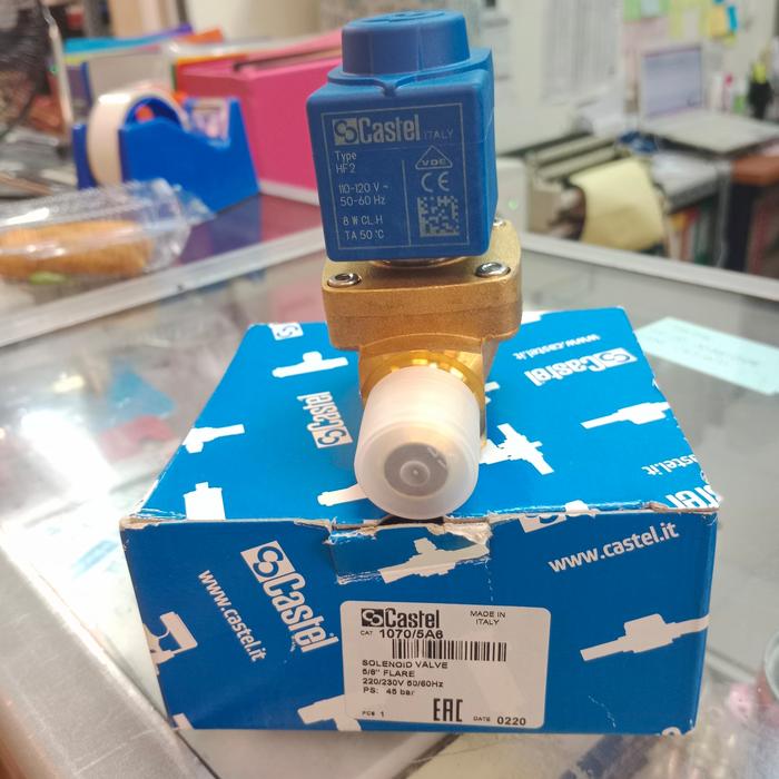 Jual SOLENOID VALVE CASTEL 5/8" + COIL 1070/5A6 MODEL DRAT - Jakarta ...