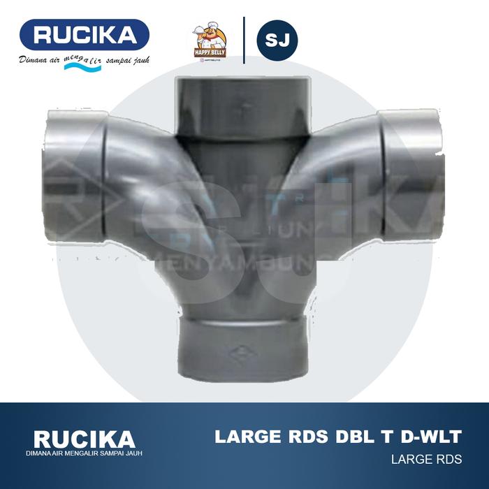 Jual Fitting PVC Rucika Large Radius Double Tee (D-WLT) 3" x 2" inch - Kota Medan - SJ WARNA ...
