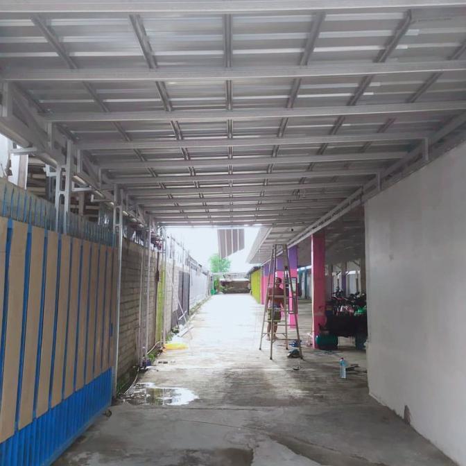 Jual CANOPY SPANDEK RANGKA BAJA RINGAN ATAP SPANDEK+RANGKA HARGA ...