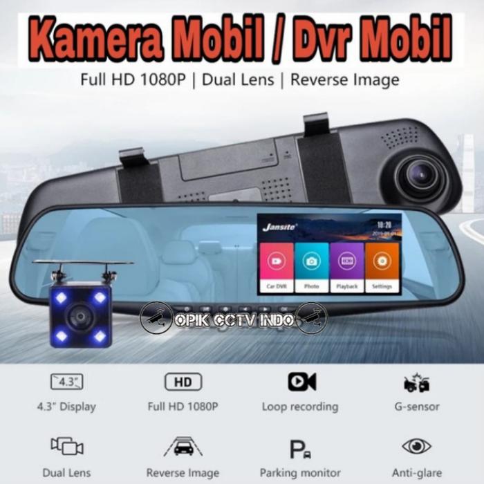 Jual KAMERA CCTV MOBIL CAR DVR FULL HD KACA SPION TENGAH MOBIL DUAL CAM ...
