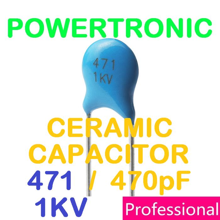 Jual Ceramic Capacitor 471 1KV 470pF Kapasitor Keramik Disc 471K - Kab. Bogor - PowerTronic ...
