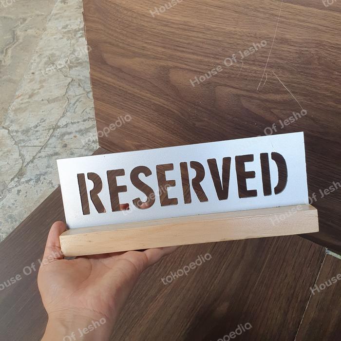 Jual reserved sign table reserve penanda meja nomor meja - Kota ...