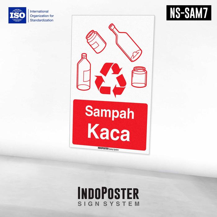 Jual Stiker safety sign rambu K3 ISO sampah kaca - XS - Kab. Bandung ...