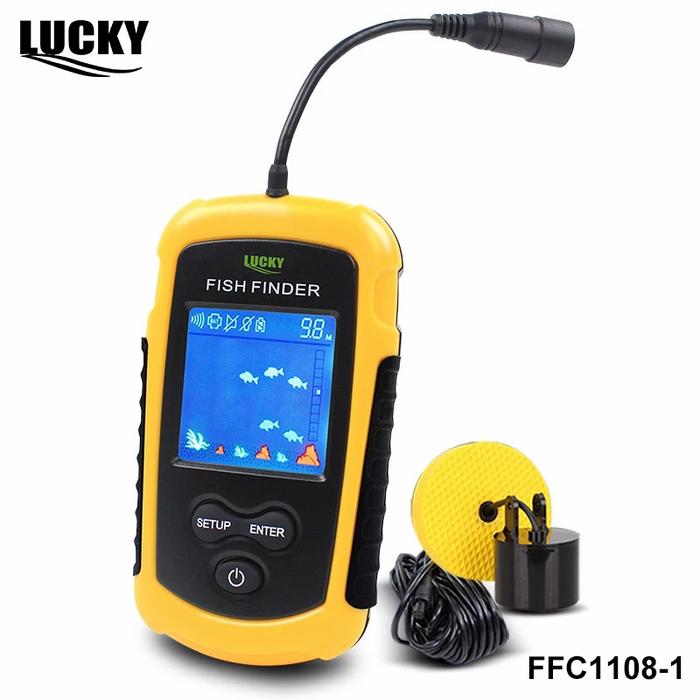Jual sonar sensor pencari ikan/portable 100m fish finder/gps lacak ikan ...