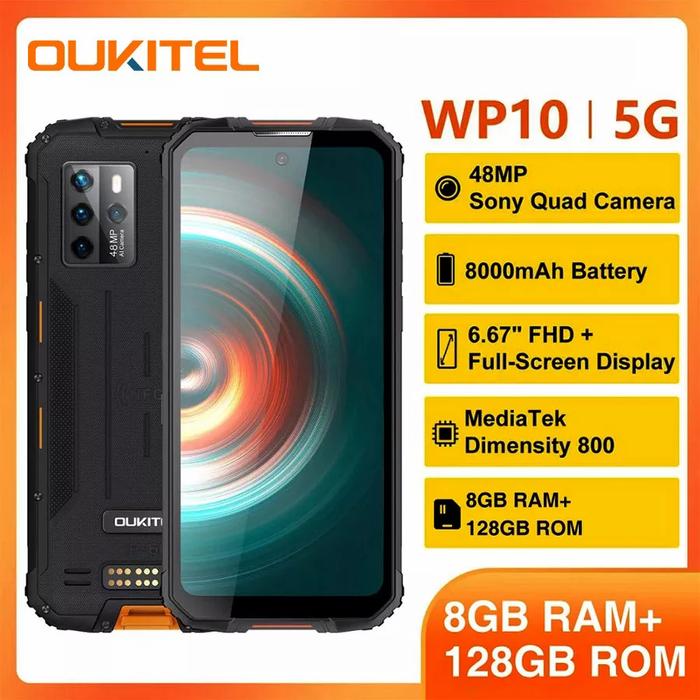 Jual Oukitel WP10 5G Rugged Phone IP68 Android 10 8GB128GB NFC - Kota ...