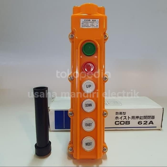 Jual COB 62A. Hoist Push Button Switch Rainproof type. AC 250V 5A ...
