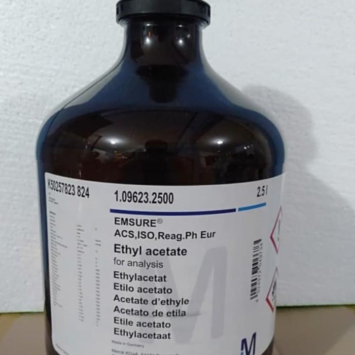 Jual Ethyl acetate (EA), Ethyl ethanoate, Acetic ester, Merck, 1 Liter ...