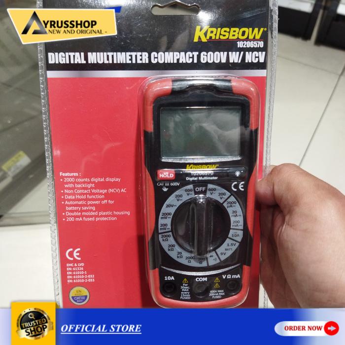 Jual Krisbow Alat Ukur Digital Multimeter 600V NCV/Avometer/AVO - Kota ...