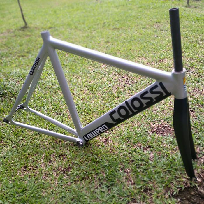 Jual Frameset Fixed Gear/Fixie/Track Colossi Lowpro 2014 Silver Pursuit ...