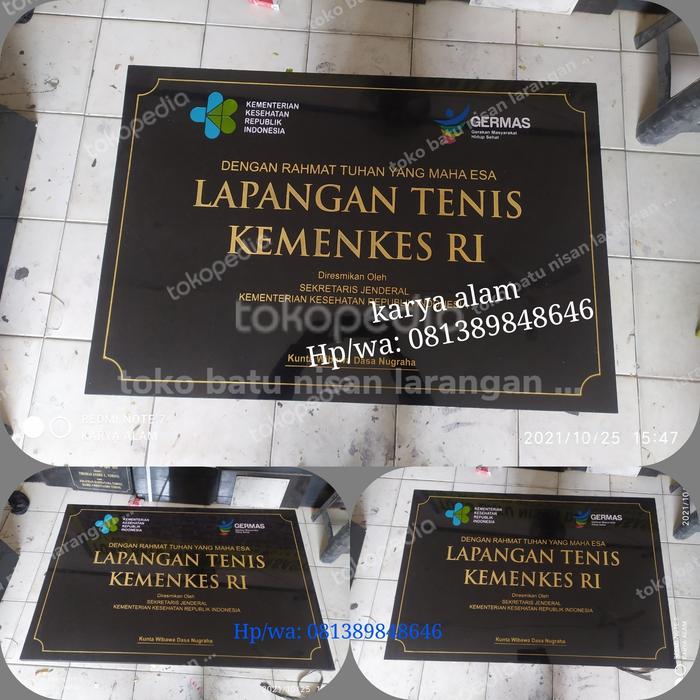 Jual plakat peresmian batu marmer granit import - Kota Tangerang - toko ...