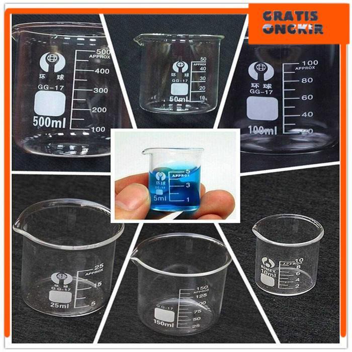 Jual Lab Beaker Glass Measure Drink Lap Lep Gelas Ukur Gelas Takar ...