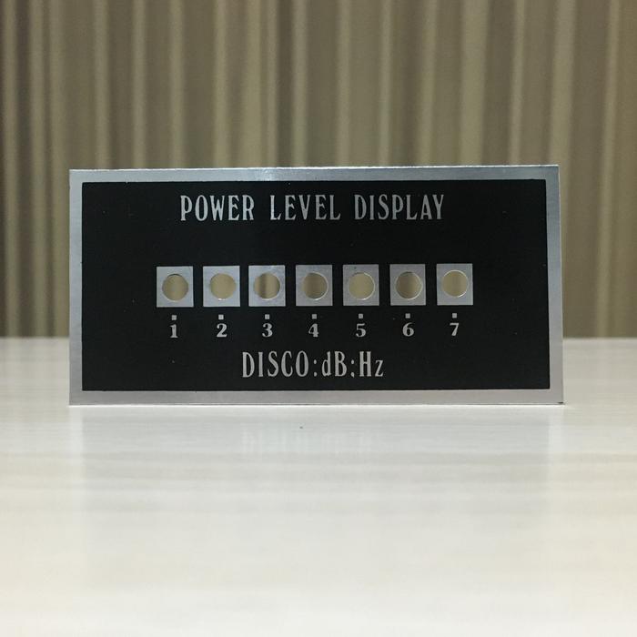 Jual STICKER LABEL AMPLIFIER 7 LAMPU LED POWER LEVEL DISPLAY DISCO DB ...