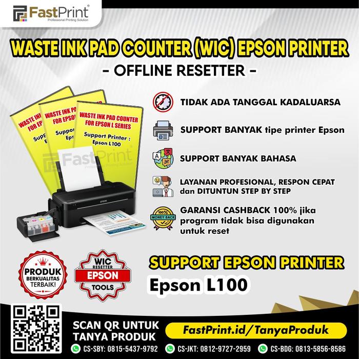 Jual WIC Resetter Epson L120, L130, L220, L310, L360, L365 Offline ...