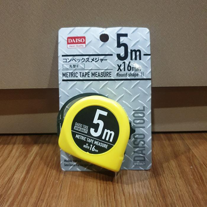 Jual Daiso Tool Meteran Metric Tape Measure 5M x 16 MM Yellow Japan ...