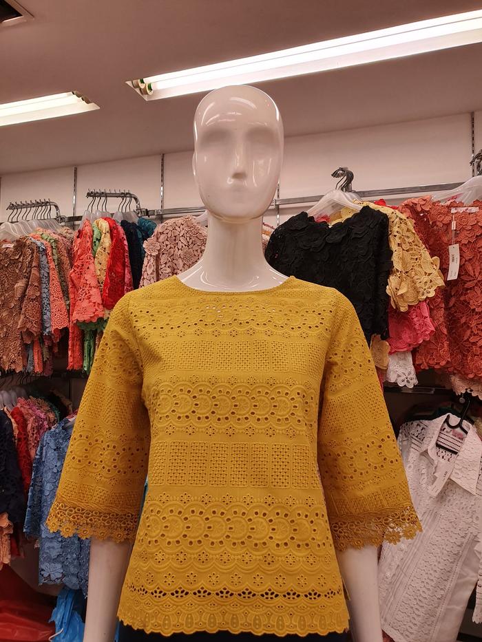 Jual Pink boutique katun oblong model tangan lurus - Kuning kunyit, 44 ...