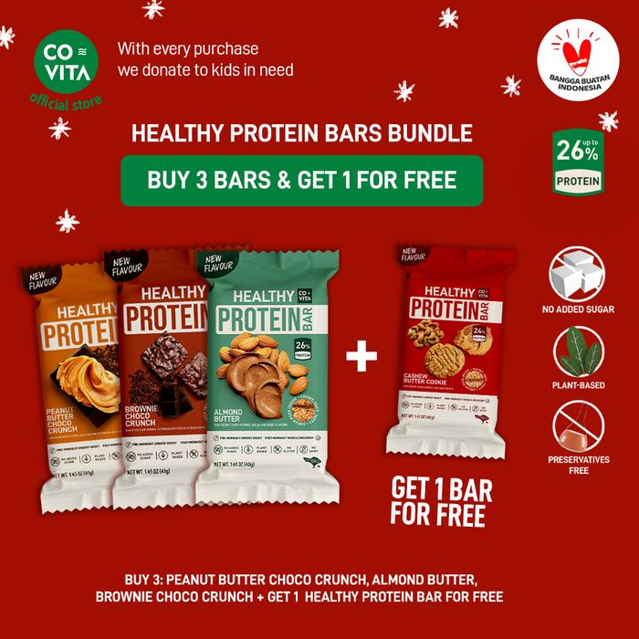 Promo Bundle Beli 3+1 Gratis - Healthy Protein Bars Covita - Cemilan ...