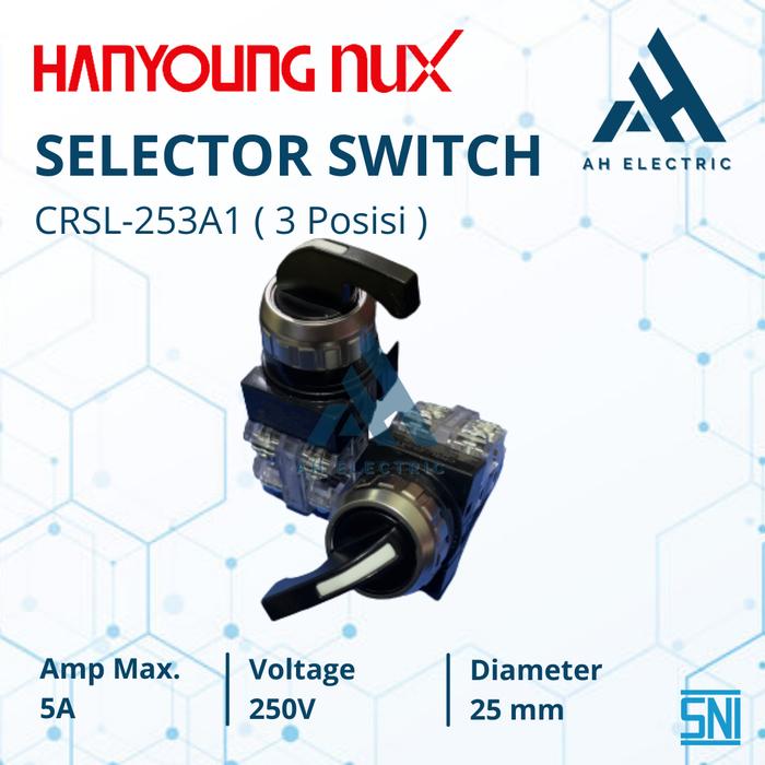 Jual HANYOUNG Selector Switch 3 Posisi / Selector 3P / Selector MOA ...