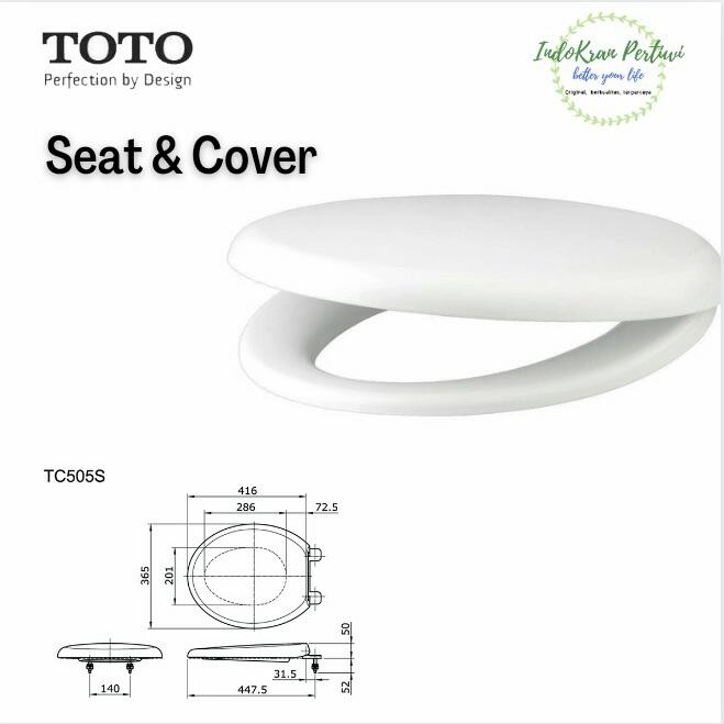 Jual Tutup Closet Duduk TOTO TC505S (soft closing)/ Seat & Cover TOTO ...