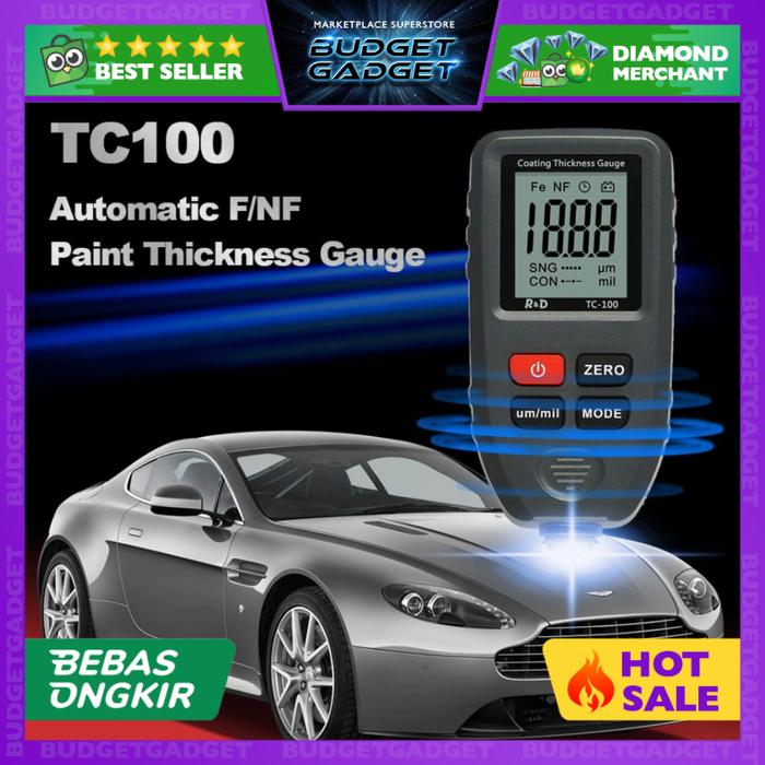 Jual R&D Alat Tes Ketebalan Cat Mobil Coating Thickness Gauge - TC100 ...