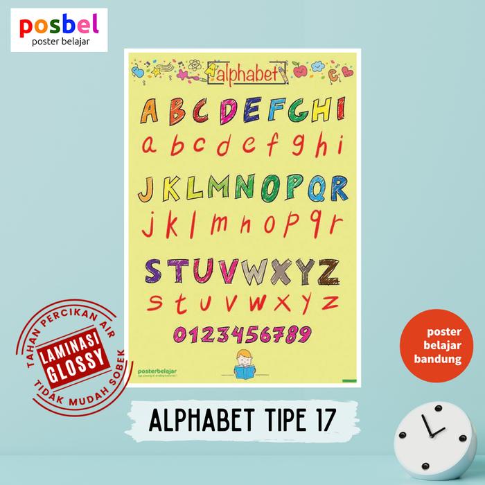 Jual Poster Edukasi Anak Belajar Huruf Angka Buah Binatang Transportasi ...