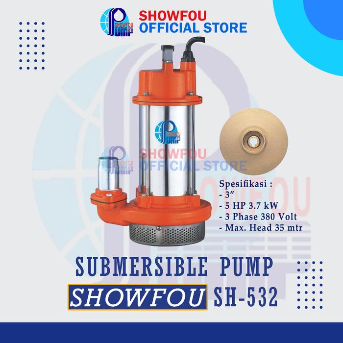 Jual SHOWFOU SUBMERSIBLE PUMP SH-532D 5 HP 3 Phase 3.7 kWatt 3 Inc ...